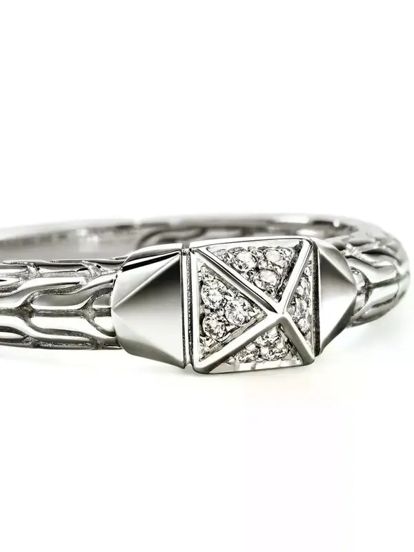 John Hardy Icon Stud Diamond Ring - Silver