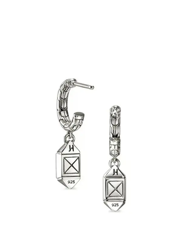 John Hardy Sterling Diamond Stud Earrings