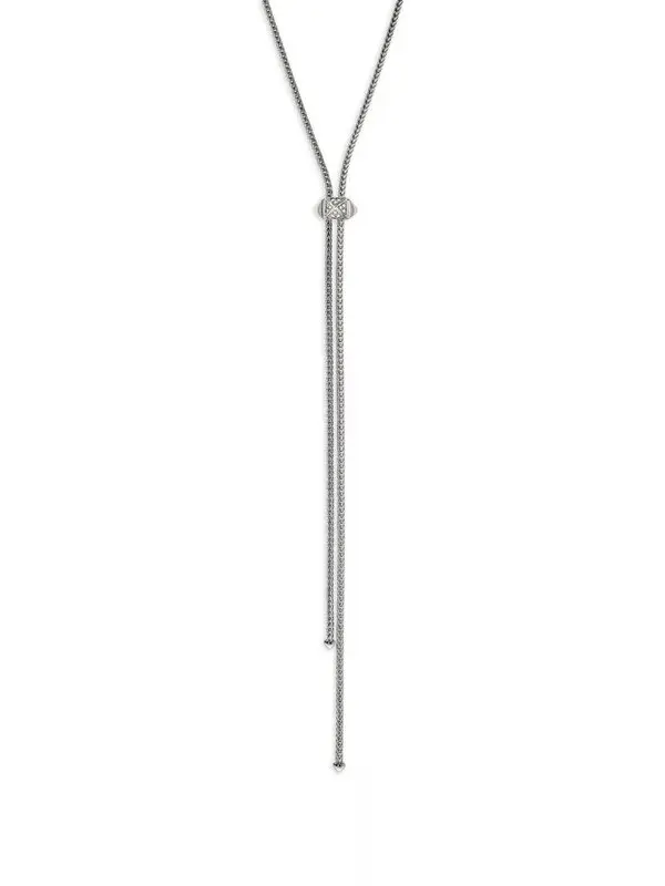 John Hardy Diamond And Sterling Lariat Necklace - Silver