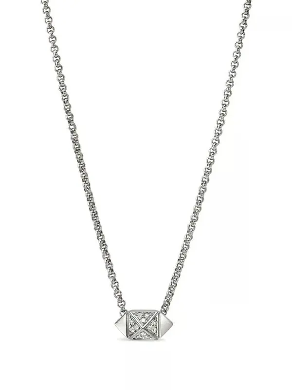 John Hardy Icon Stud Diamond Necklace - Silver
