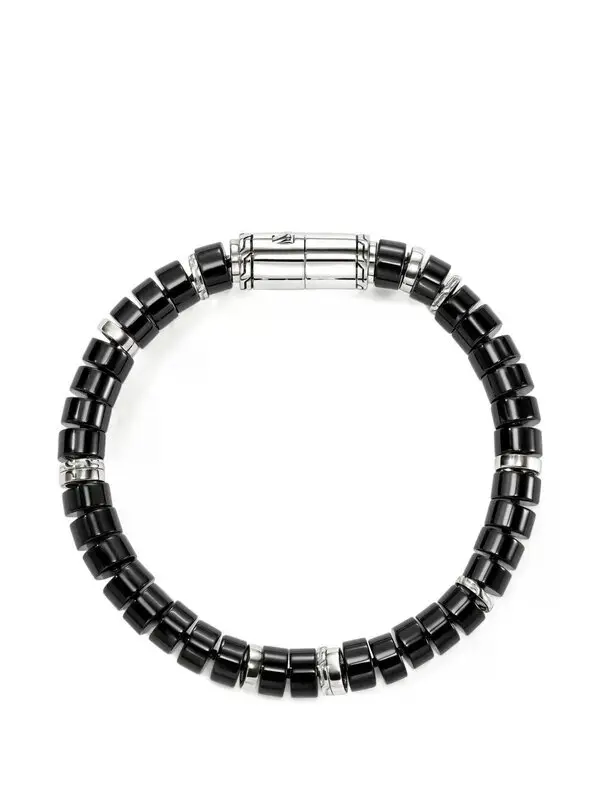 John Hardy Sterling Onyx Bracelet - Silver