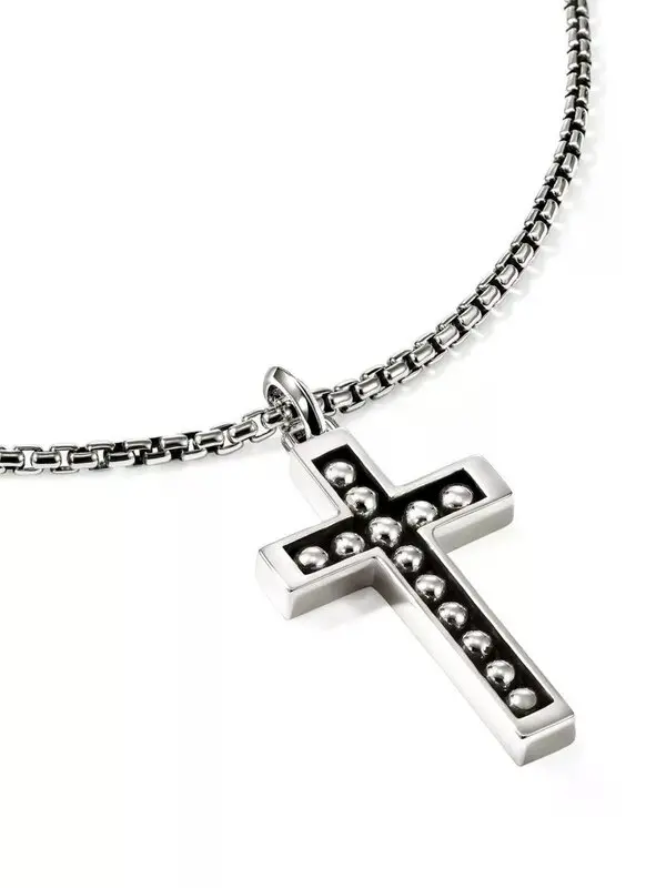 John Hardy Nailhead Cross Pendant Necklace - Silver