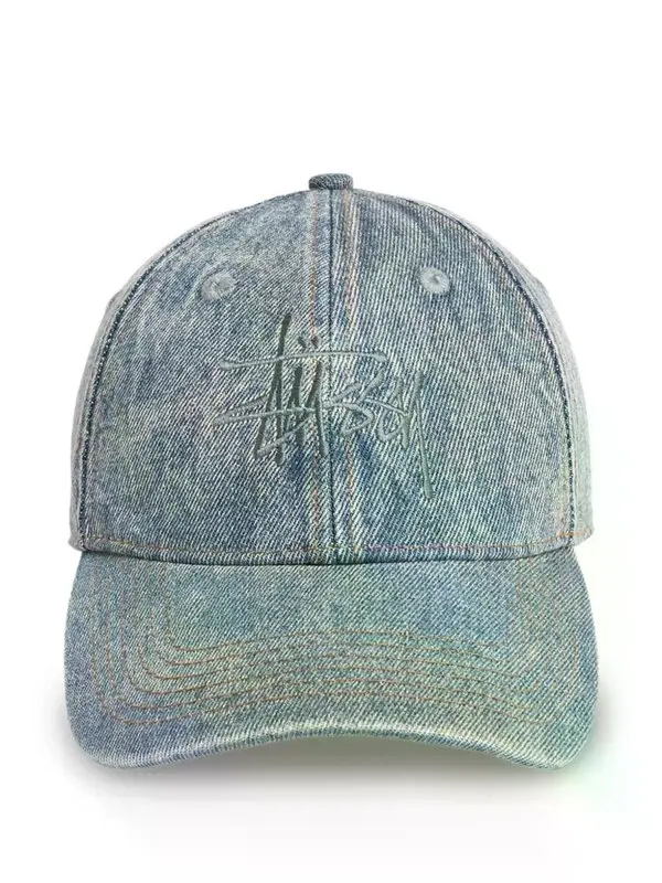 StÜssy Denim Strapback Cap - Blue