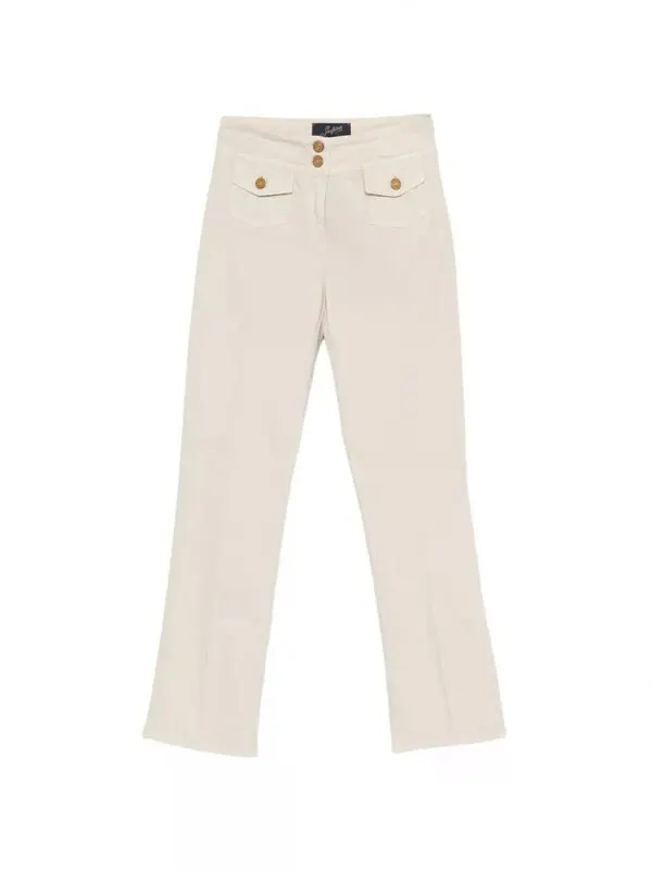 Seafarer Buttoned Flap-pockets Straight-leg Jeans - Neutrals