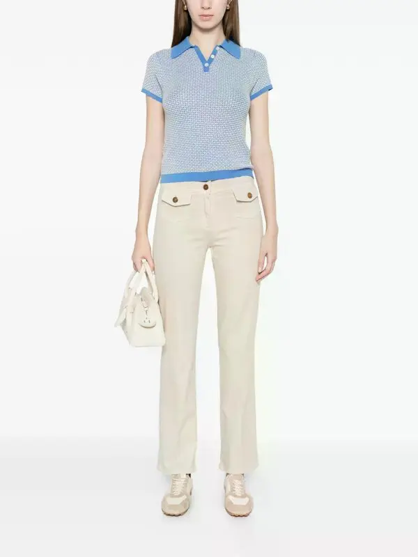 Seafarer Buttoned Flap-pockets Straight-leg Jeans - Neutrals