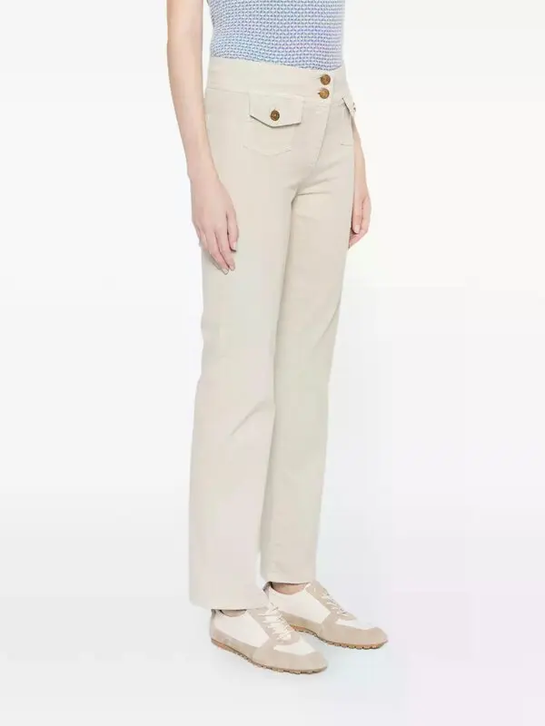 Seafarer Buttoned Flap-pockets Straight-leg Jeans - Neutrals