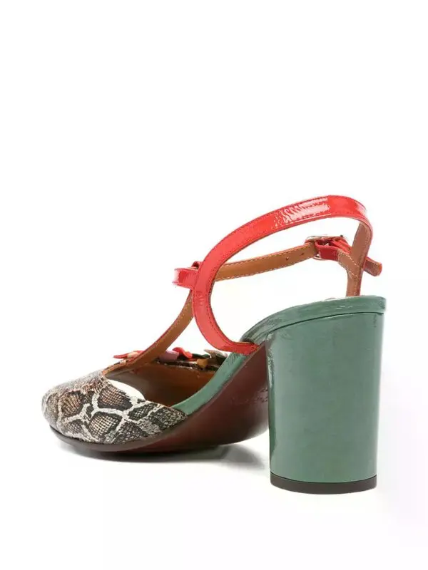 Chie Mihara Uliva Floral Snake-effect Leather Sandals