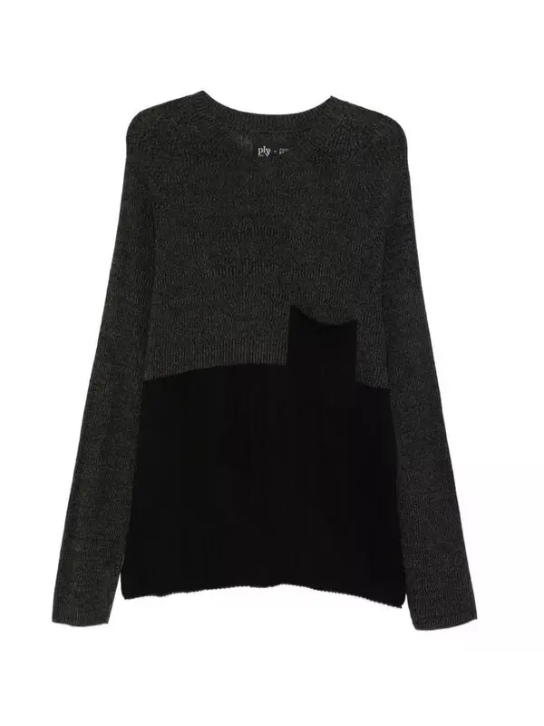 Yohji Yamamoto Colour-block Knit Sweater