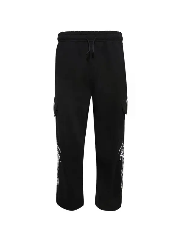 WARREN LOTAS Baggy Cargo Sweat Pants - Black