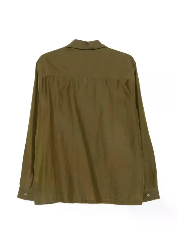 BAZISZT Floral-embroidered Shirt
