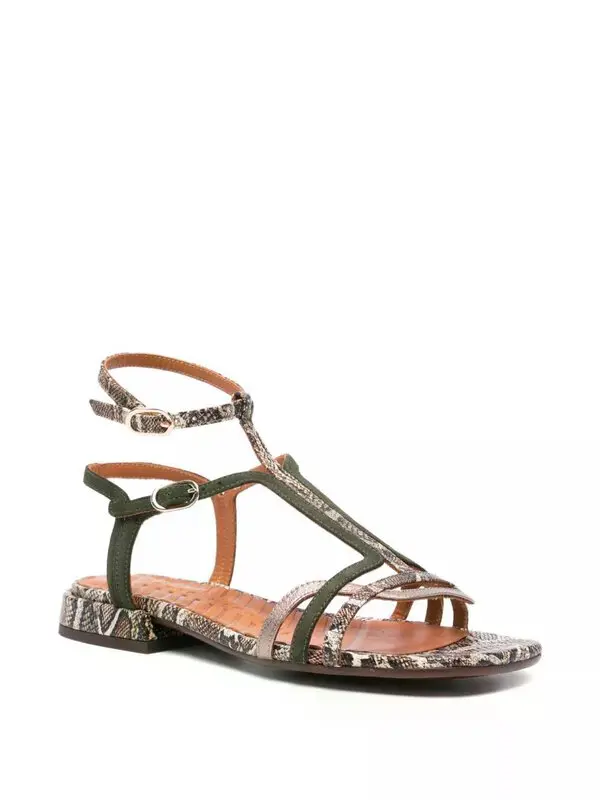 Chie Mihara Tylala T-bar Strappy Sandals - Neutrals