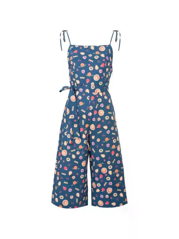 Lhd Fruit Print Jumpsuit - Blue