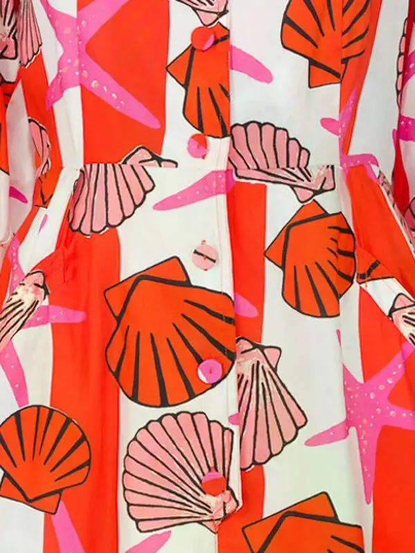 Lhd Starfish Seashell Print Dress
