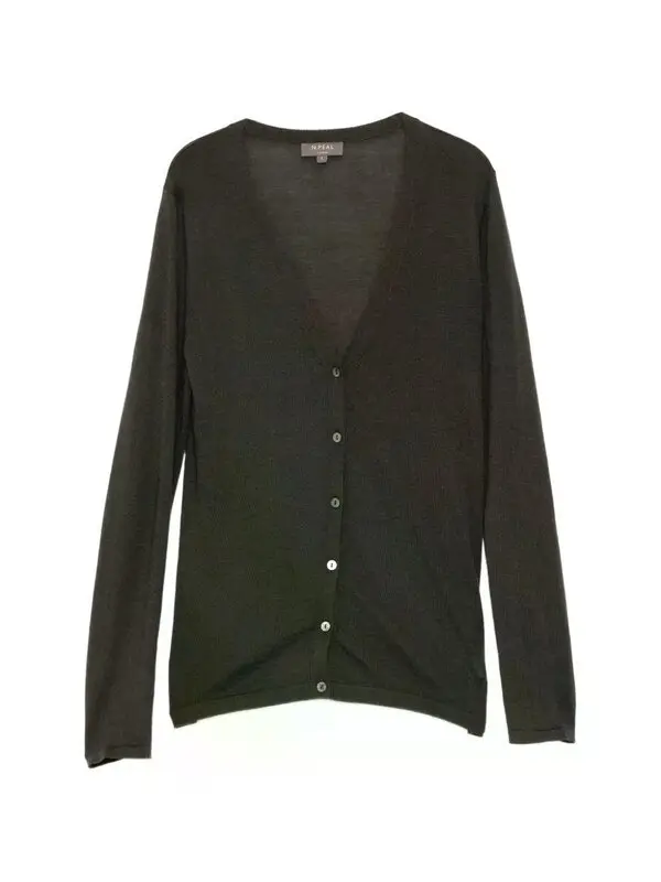 N.peal V-neck Cardigan - Green
