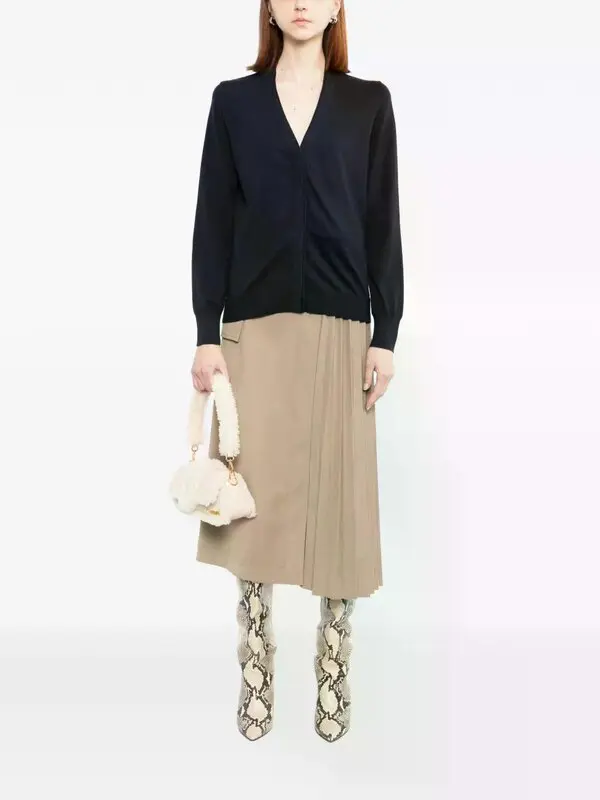 N.peal Long-sleeve V-neck Cardigan