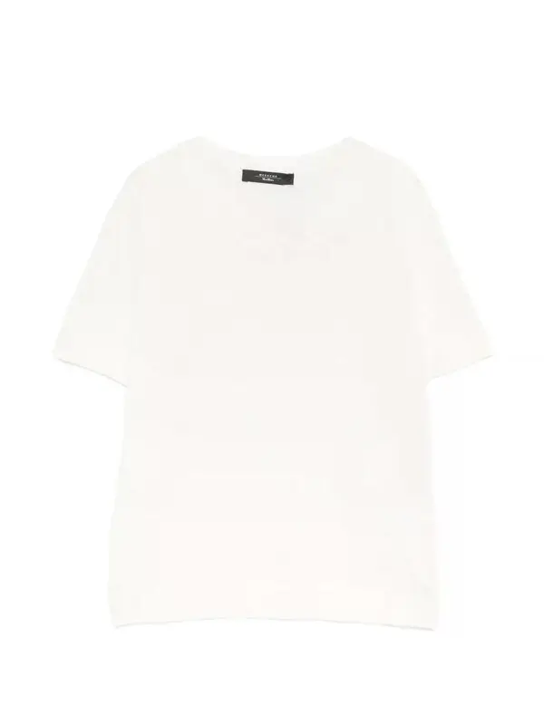 Max Mara Wkdpancone Crew Neck Short-sleeve Top - White