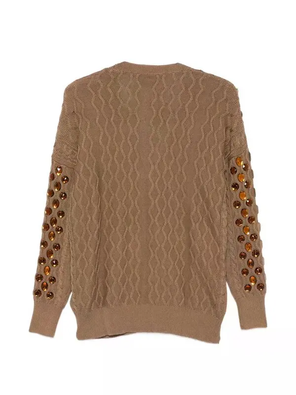 Giuseppe Di Morabito Embellished Cable-knit Cardigan