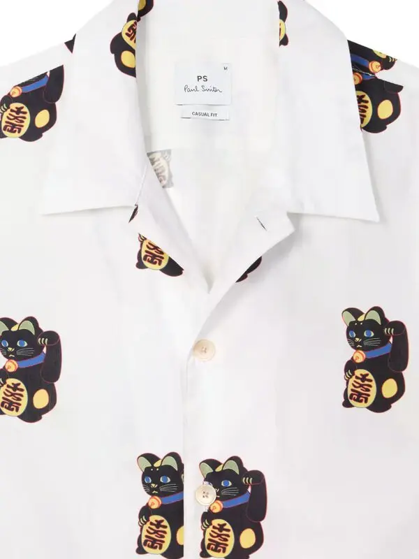 Paul Smith Lucky Cat Printed Shirt