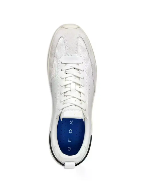 Geox Suede Panel Sneakers - White