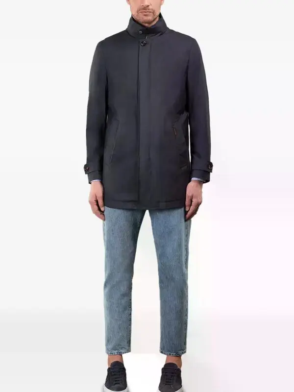 MOORER Hooded Duster Coat - Grey