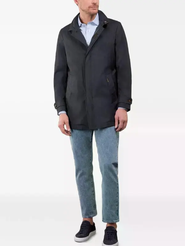 MOORER Hooded Duster Coat - Grey