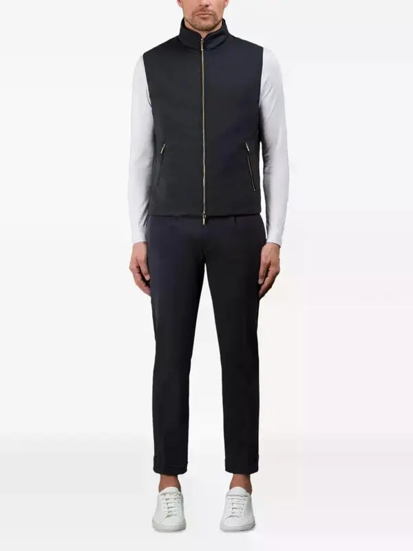 MOORER Zip Virgin Wool Vest