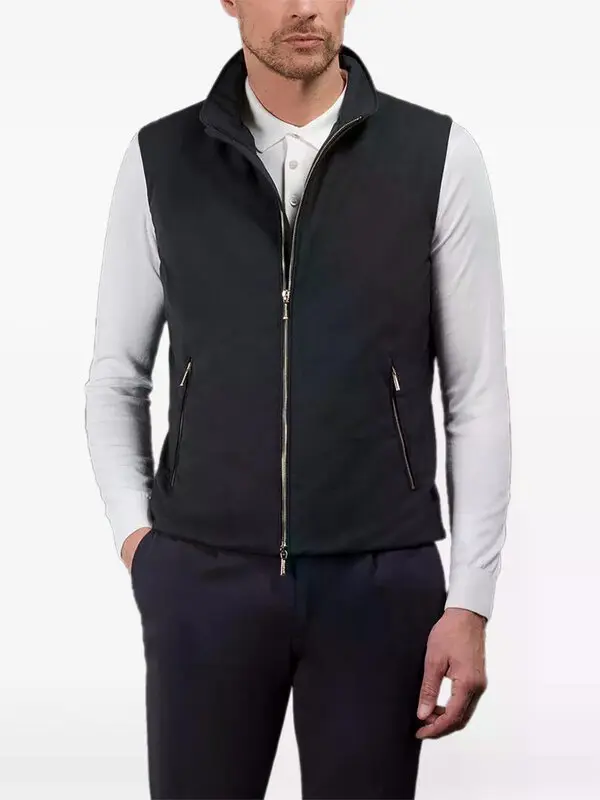 MOORER Zip Virgin Wool Vest