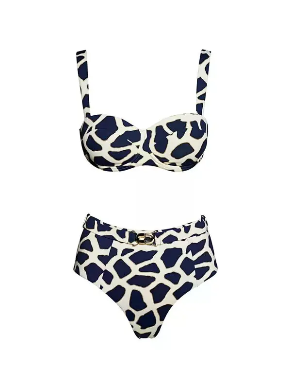 SOFIA ERHAN Printed Buckle Swimsuit - Neutrals