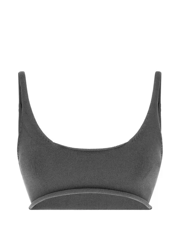 ENTIRE STUDIOS Knitted Cropped Top - Grey