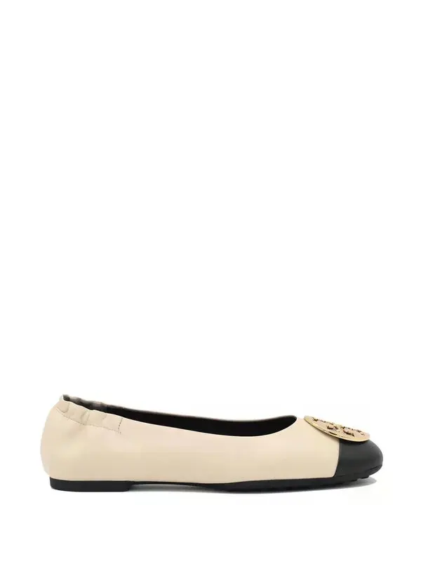 Tory Burch Logo-plaque Ballerinas - Neutrals