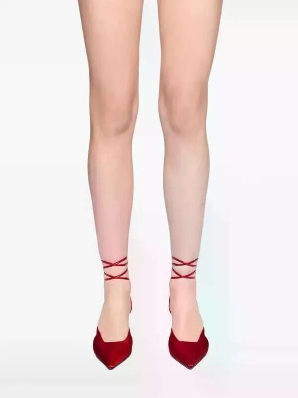 Attico Lace-up Slingback Pumps - Red