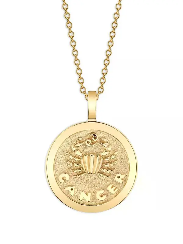 ANITA KO Cancer Zodiac Coin Pendant - Gold