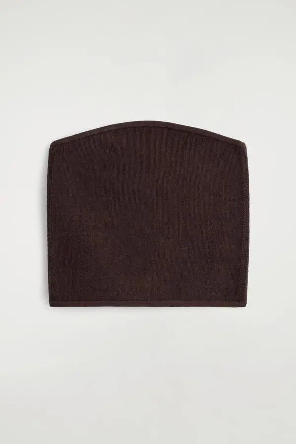 Cos Ribbed Silk-blend Bandeau - Brown
