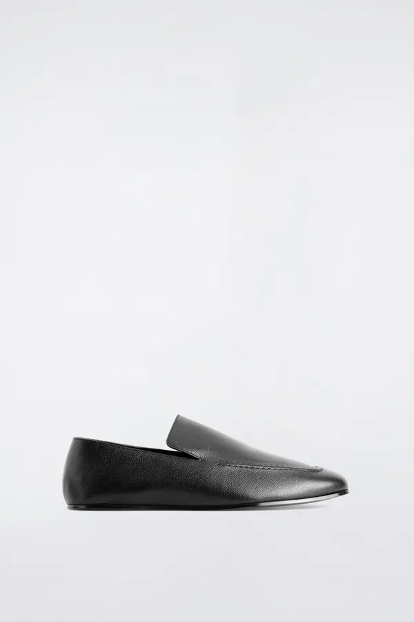 Cos Slim Leather Loafers - Brown