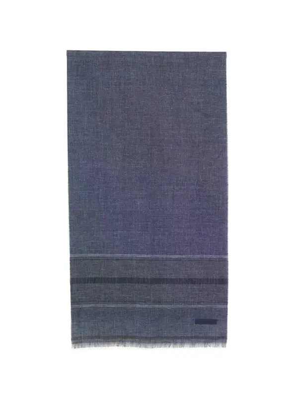 Zegna Striped Scarf - Blue