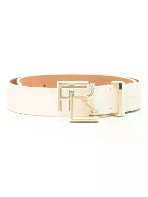 Ralph Lauren Logo-buckle Leather Belt - Neutrals