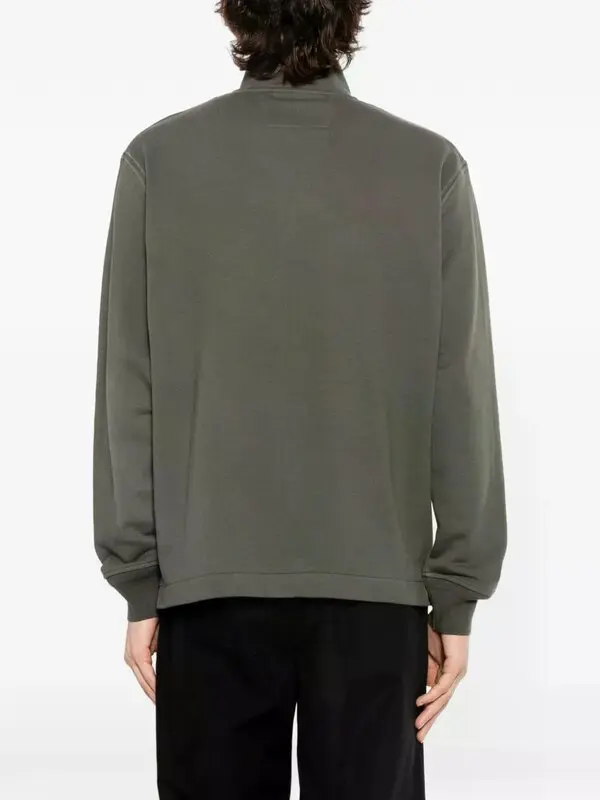 C.P. COMPANY Diagonal Raised Half-zip Sweatshirt - Green