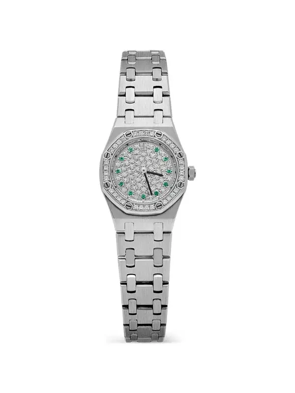 AUDEMARS PIGUET Royal Oak 20mm Watch With Diamond Bezel - Silver