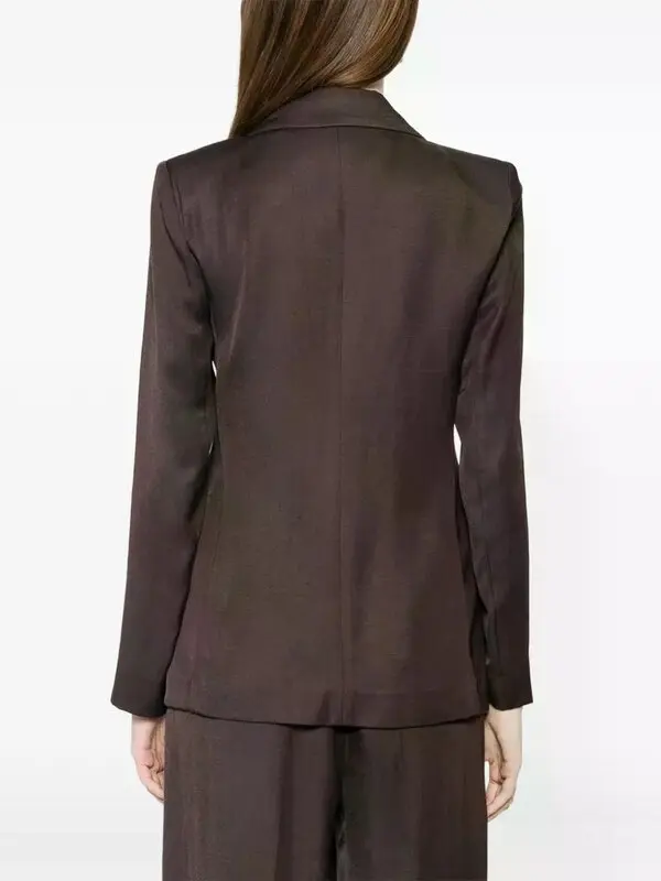 Marella Single-breasted Blazer - Brown