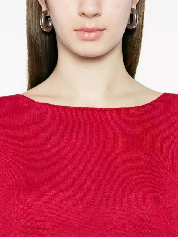 BEYOU Boat-neck Top - Red