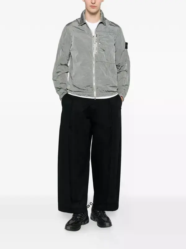 Stone Island Logo-patch Zip-up Jacket - Grey