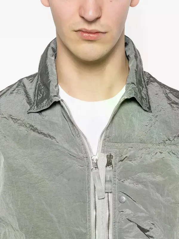 Stone Island Logo-patch Zip-up Jacket - Grey