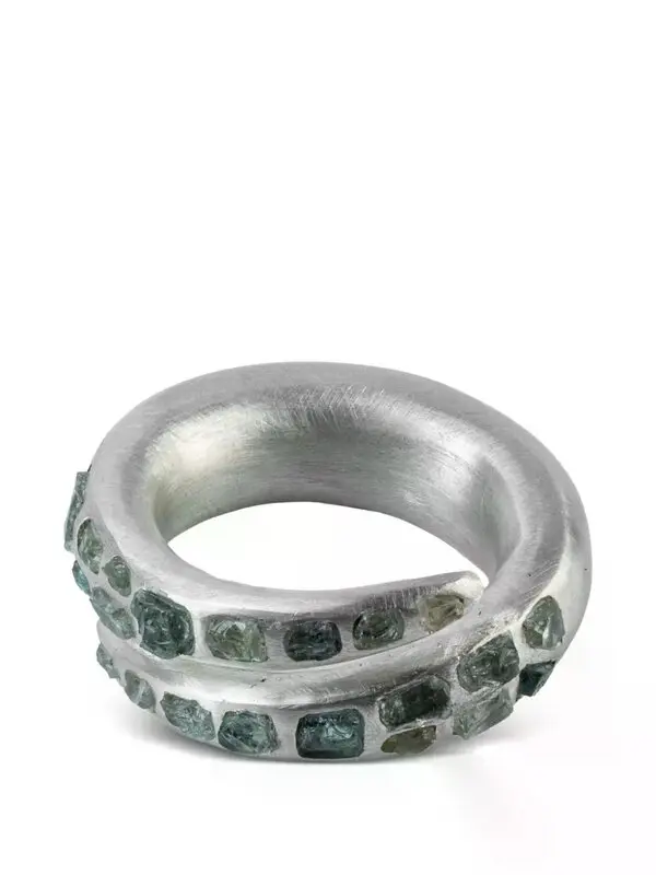 PARTS OF FOUR Split Mountain Aquamarine Ring
