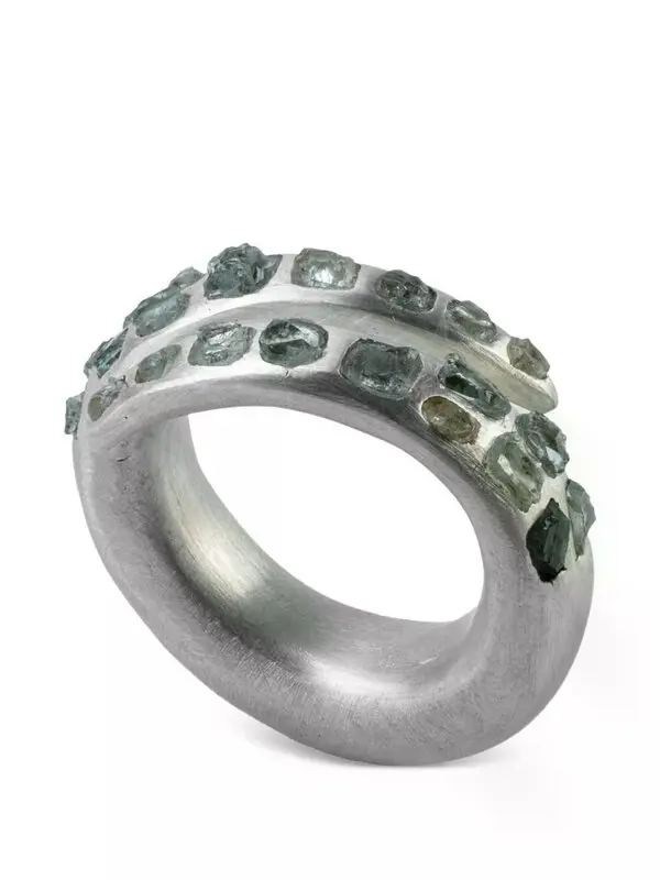 PARTS OF FOUR Split Mountain Aquamarine Ring