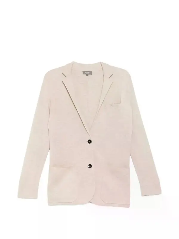N.peal Notched Lapel Single-breasted Blazer