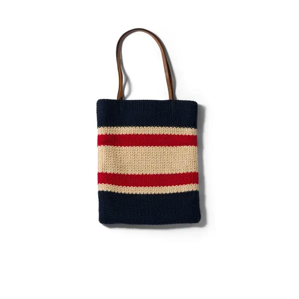 Miu Miu Raffia-effect Woven Tote Bag - Natural/blue