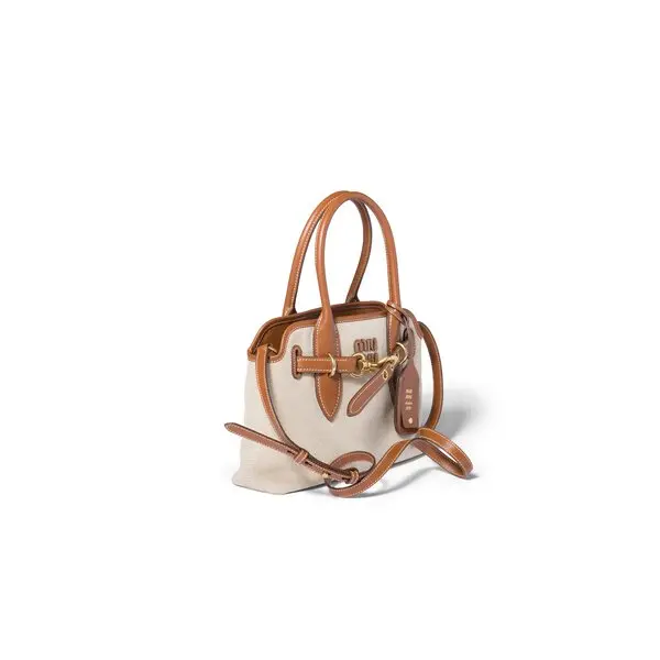 Miu Miu Aventure Canvas And Leather Bag