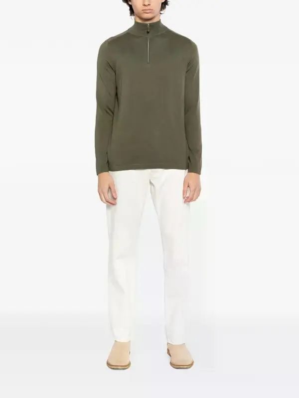 N.peal Salcombe Half Zip Sweater - Green