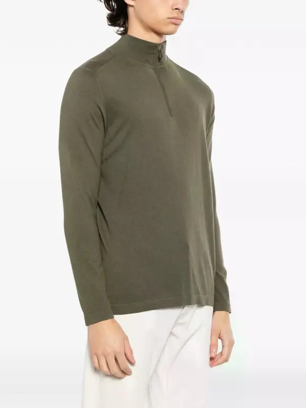 N.peal Salcombe Half Zip Sweater - Green