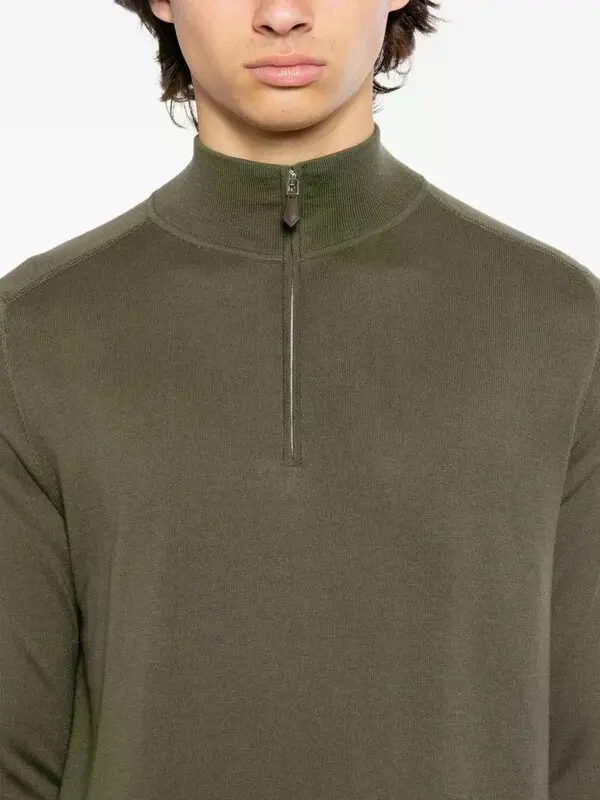 N.peal Salcombe Half Zip Sweater - Green